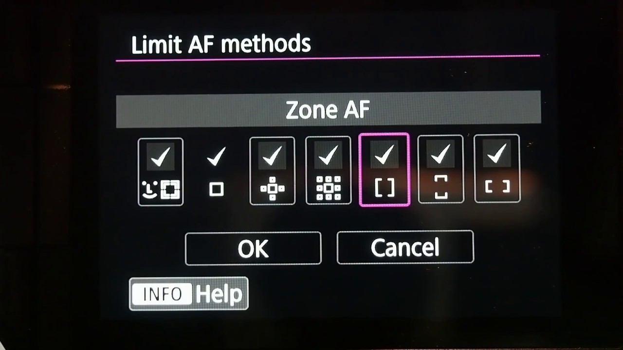 Canon EOS R menu - YouTube