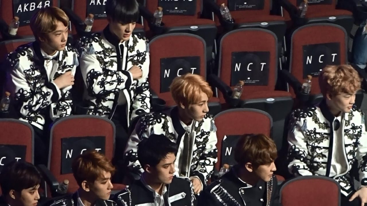 170408 NCT Dream EXO reaction to NCT 127 Popular New Group Awards ...