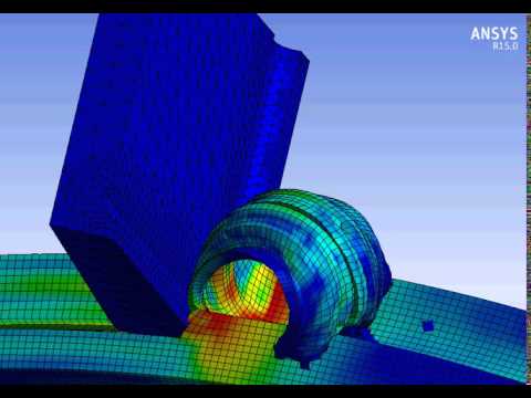 Ansys Workbench explicit dynamics cutting of convex AlSi 1045 workpiece ...