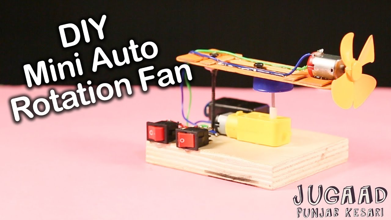 How to Make a mini Auto Rotation Fan - YouTube