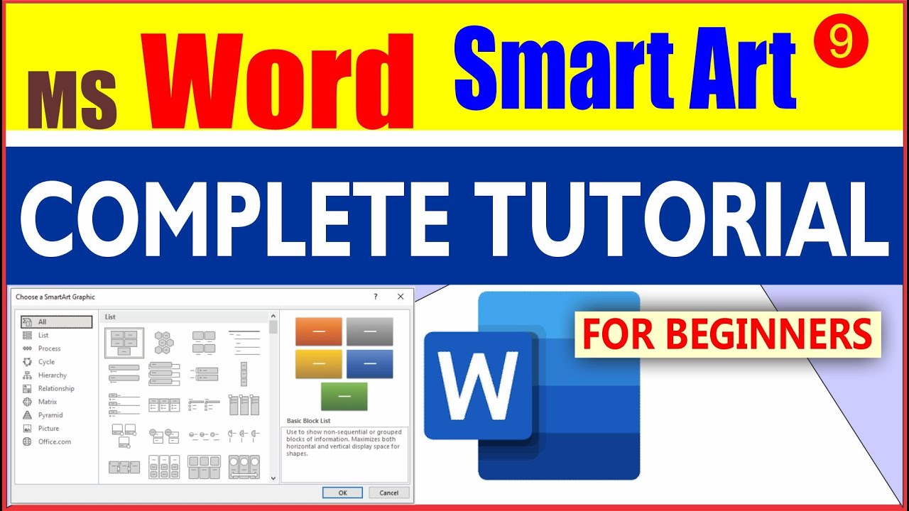 Create Smart Art Design Microsoft Word - YouTube