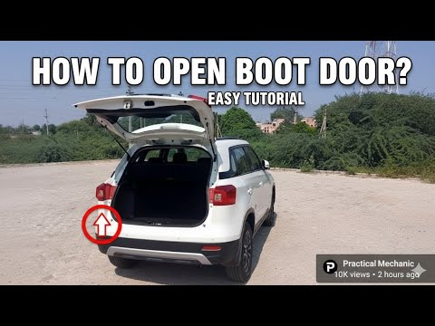 How to Open ️‍🔥Car Boot Door of Car?? Maruti Suzuki Breeza - YouTube