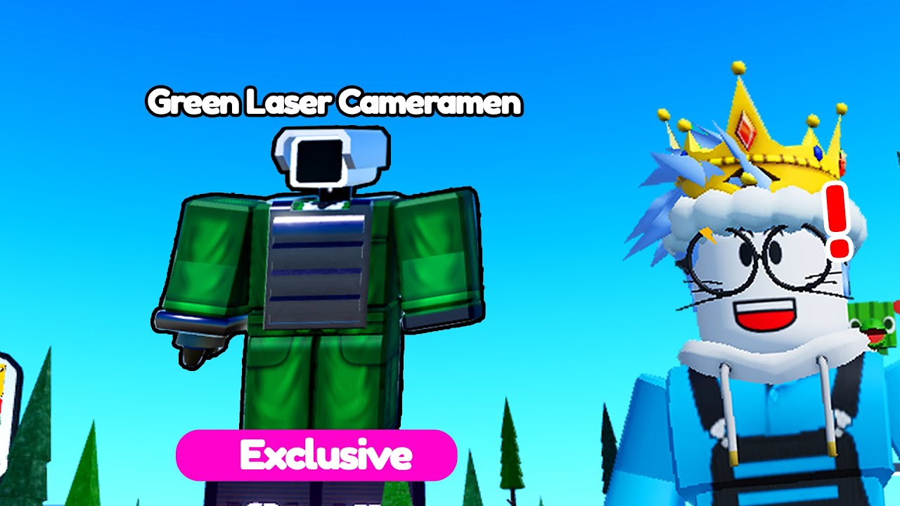 AKU DAPAT *GREEN LASER CAMERAMAN* Update Part 2 - Roblox Toilet Tower ...