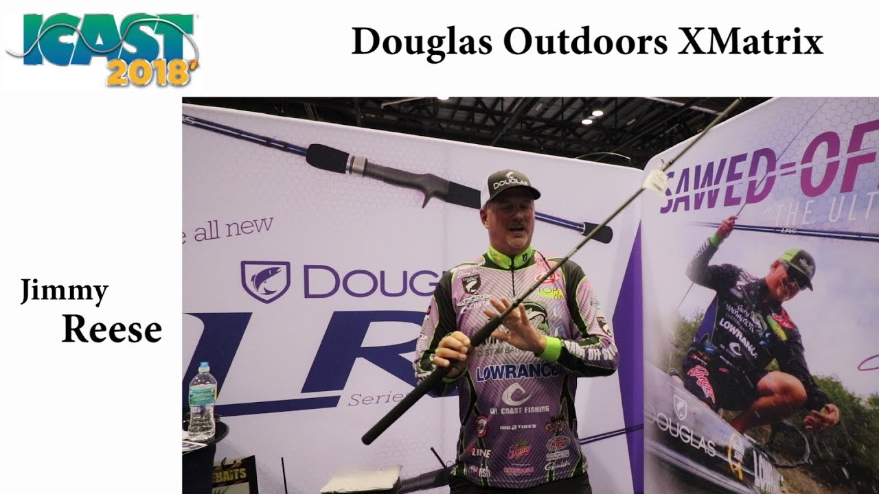 Jimmy Reese showing the Douglas Outdoors XMatrix rod at ICAST - YouTube