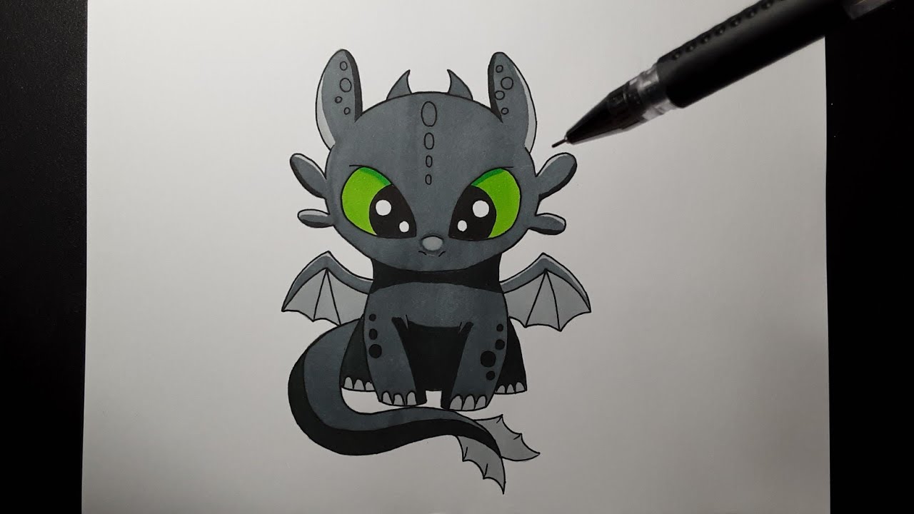 How to draw Toothless | draw 28 - YouTube