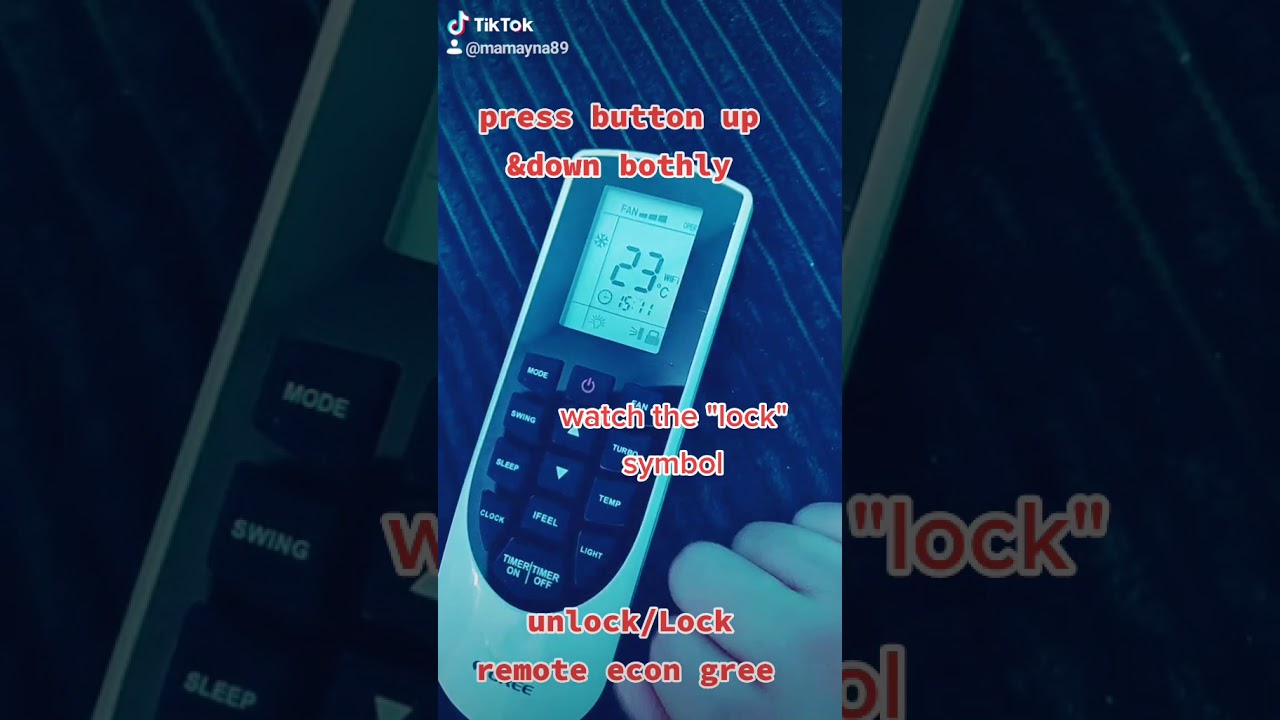 How to lock/unlock gree ac remote?? watch - YouTube
