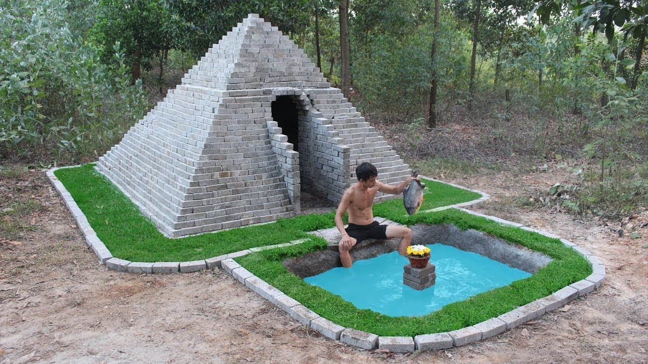 Unbelievable! Build Pyramids And Swimming Pool By Ancient Skill - YouTube