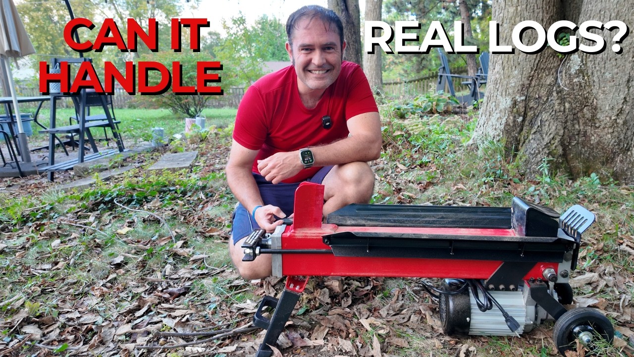 Harbor Freight 5 Ton Log Splitter | Unboxing, Setup, and First ...