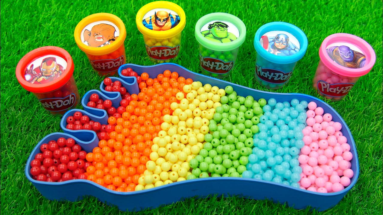 Satisfying Video l Mixing All My Slime l How To Make Rainbow Glitter ...