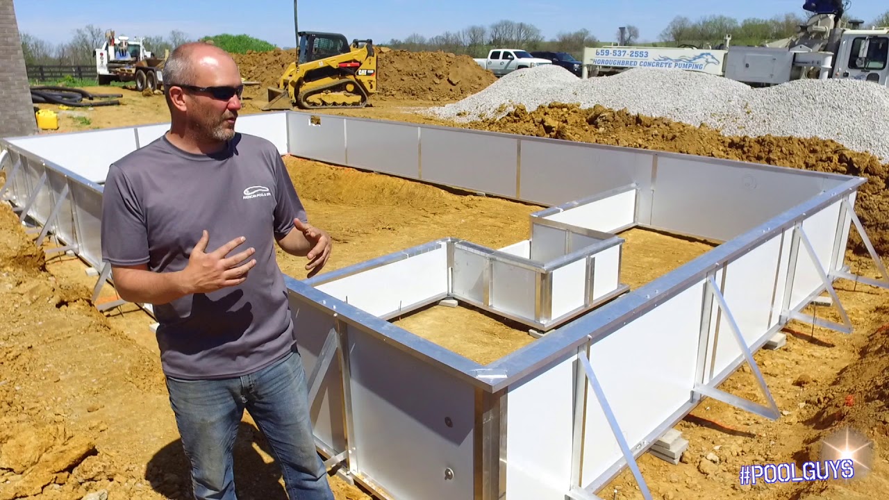 Radiant Pool Installation | 20 x 40 | Custom Tanning Ledge | Step 2 of ...