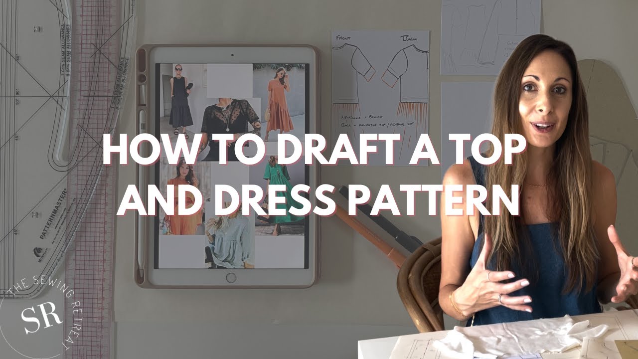 How to draft a top and dress pattern - step-by-step beginner friendly ...