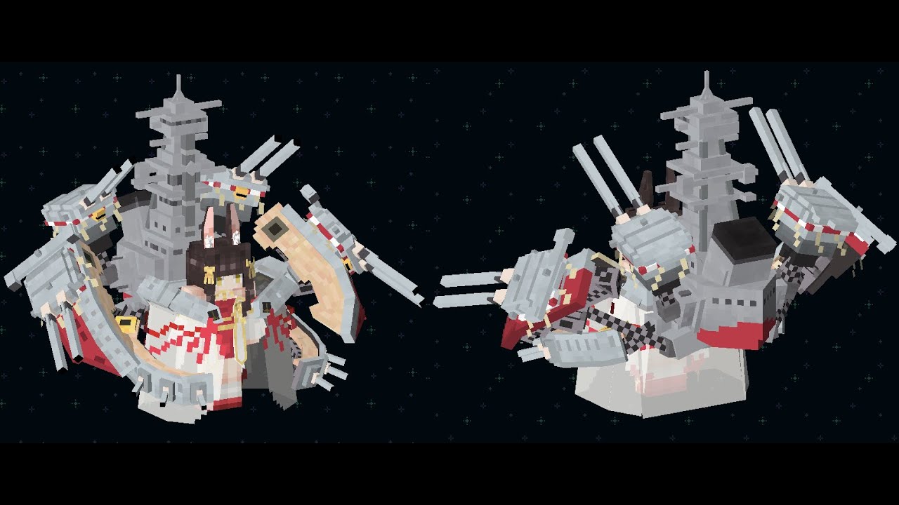 (Minecraft) Azur lane - Nagato speedbuild - YouTube