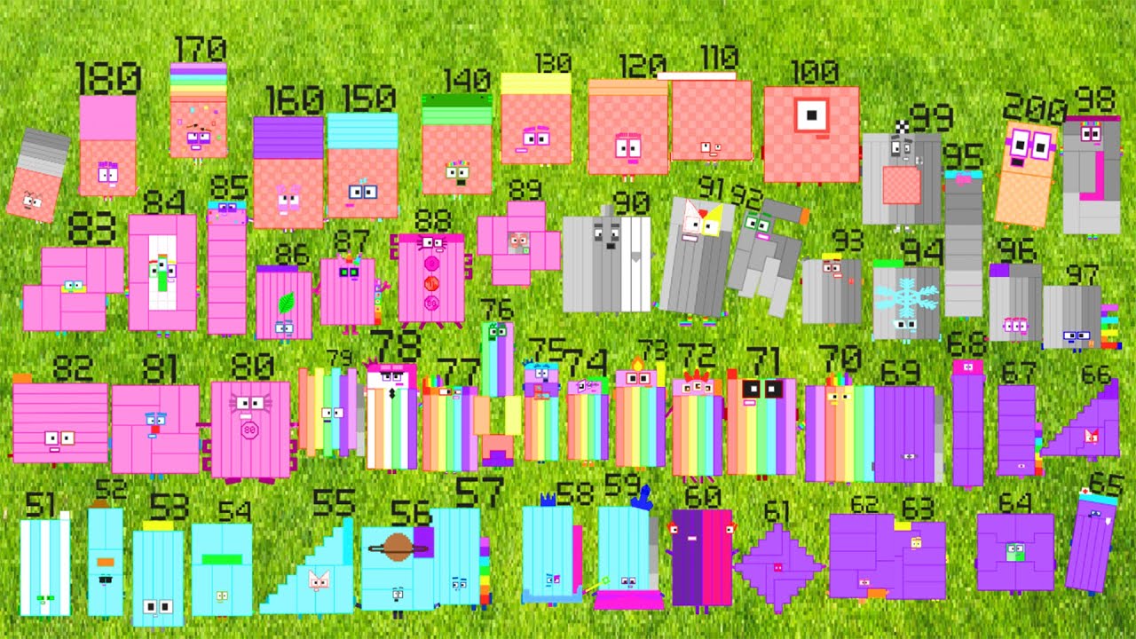 Numberblocks Band But Numbersing Band Retro 51 to 200 - YouTube