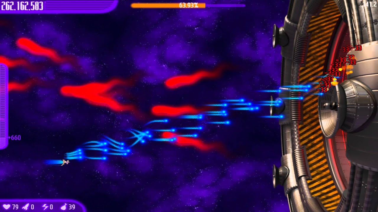 Chicken Invaders 4 – Egg-Cannon with ↯0 power - YouTube