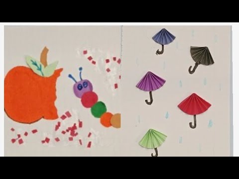 How to make paper craft drawing New activities 💡#video @insha's drawing ...