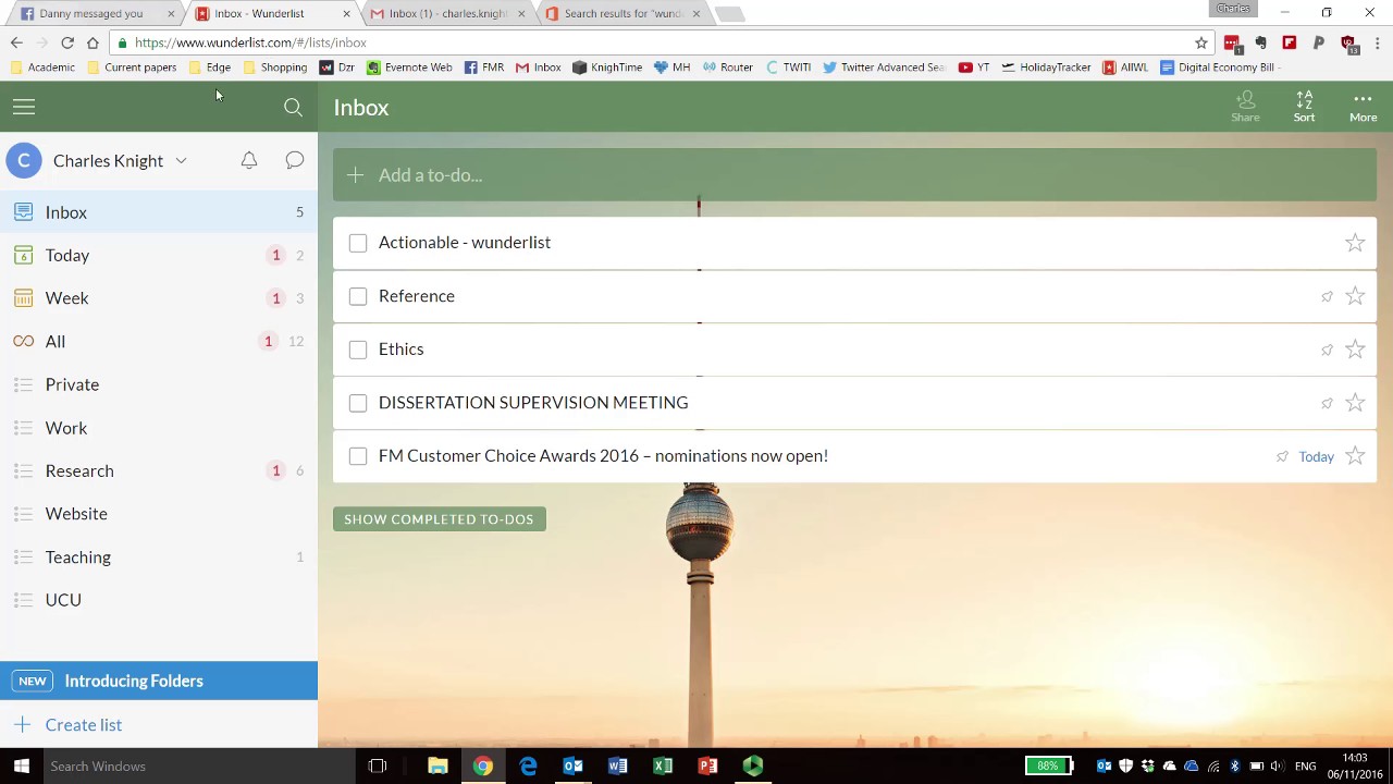 Using Wunderlist as a means to save time as an academic - YouTube