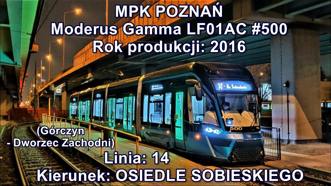 MPK Poznań - Moderus Gamma LF01AC #500, Linia 14 - YouTube