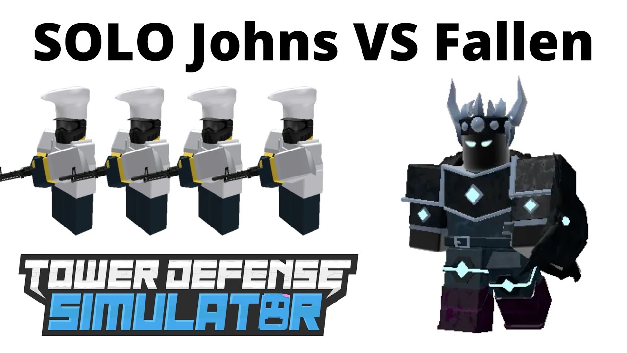 TDS John skins only vs Fallen King in Tower Defense Simulator - YouTube