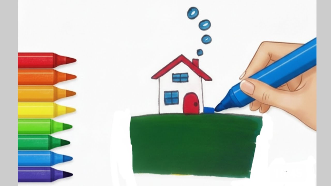 देखो छोटा सा जादुई घर | So Cute Magic House Drawing 😍 - YouTube