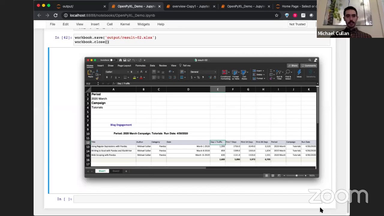 From Python To Excel With Michael Cullan YouTube From Python To Excel With Michael Cullan YouTube