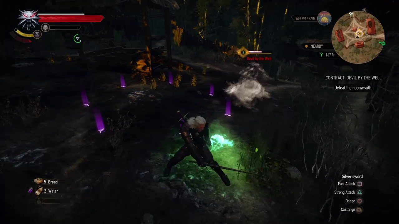 The Witcher 3 Contract Boss 1 Noonwraith - YouTube