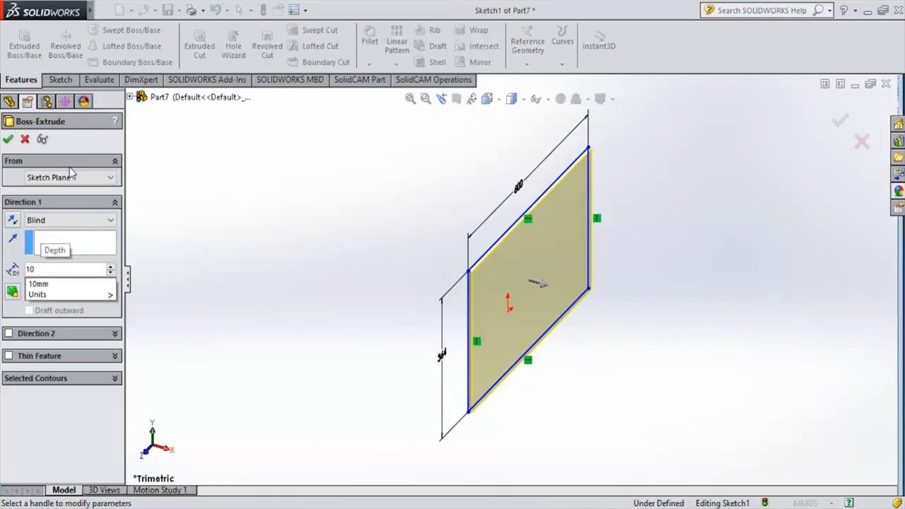 Project 1: SolidWorks Tutorial: Part for Kitchen 12, Left and Right ...