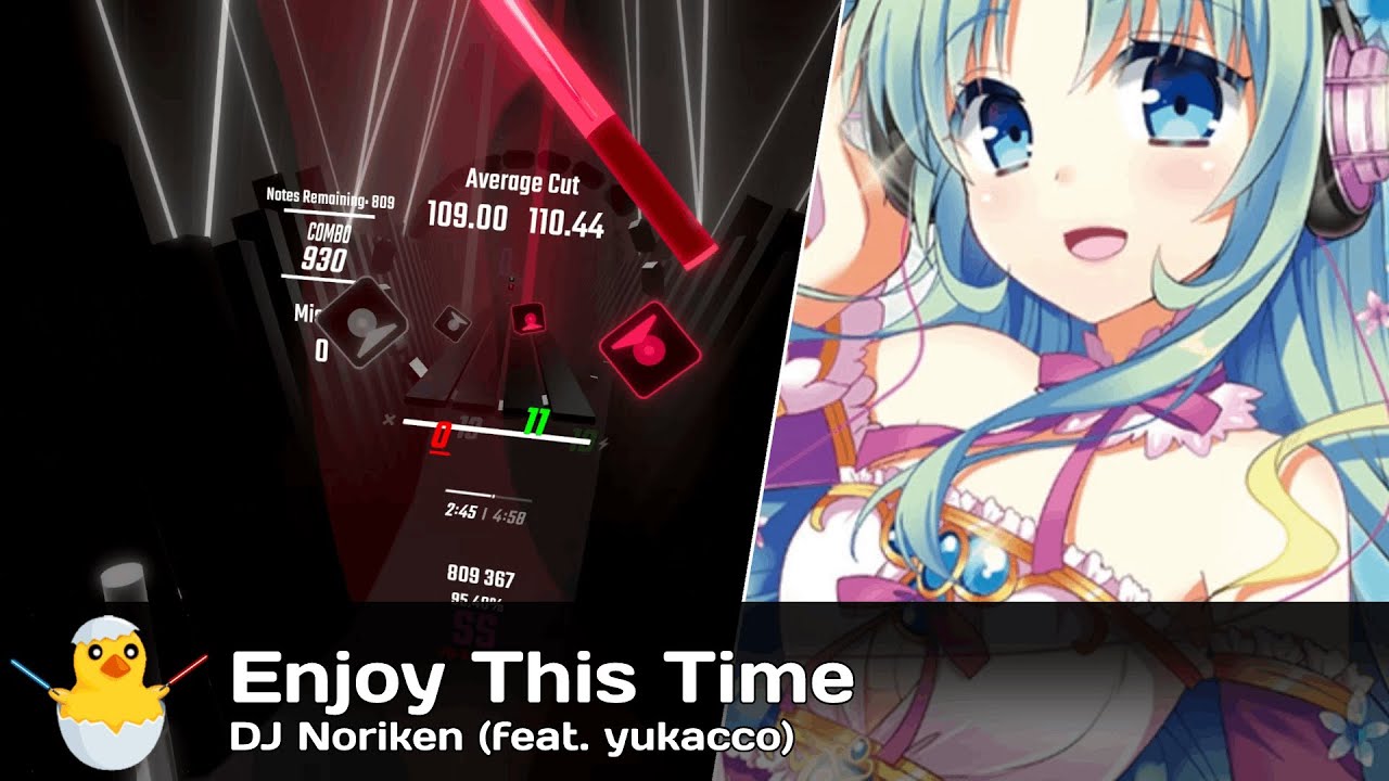Beat Saber | DJ Noriken - Enjoy This Time (feat. yukacco) - YouTube