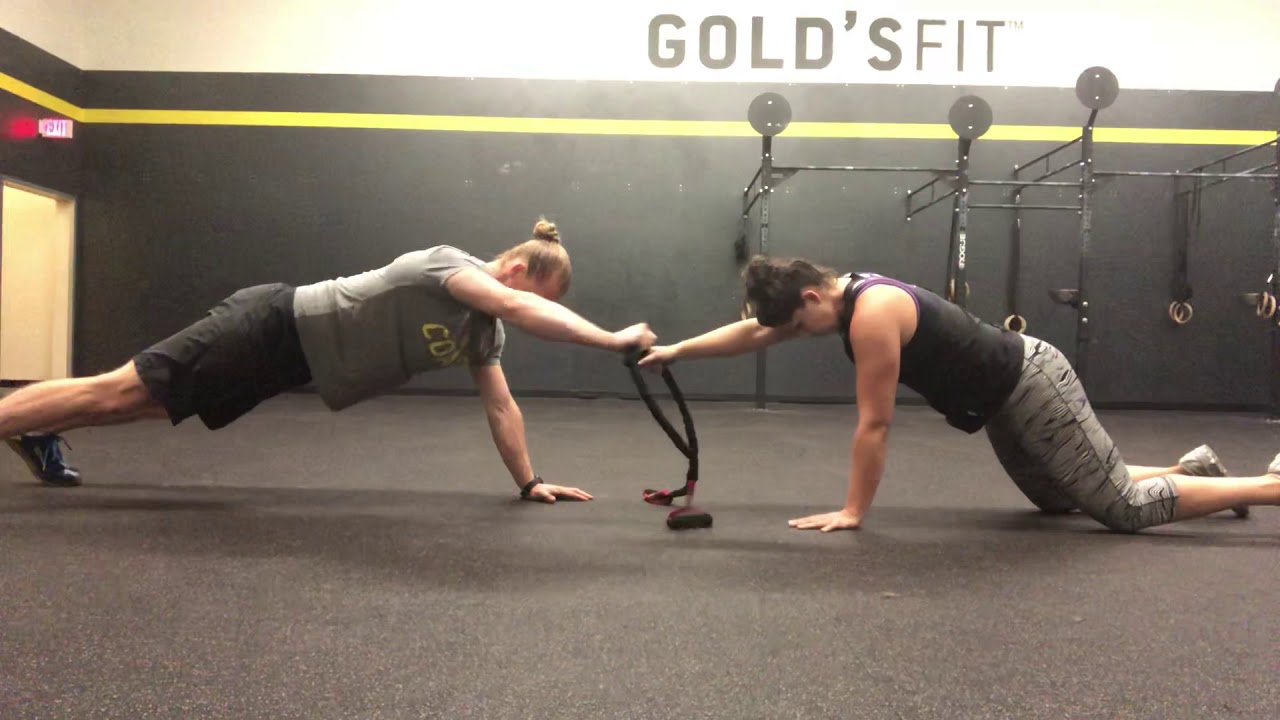 Partner Banded Plank Lat Pull Down - YouTube