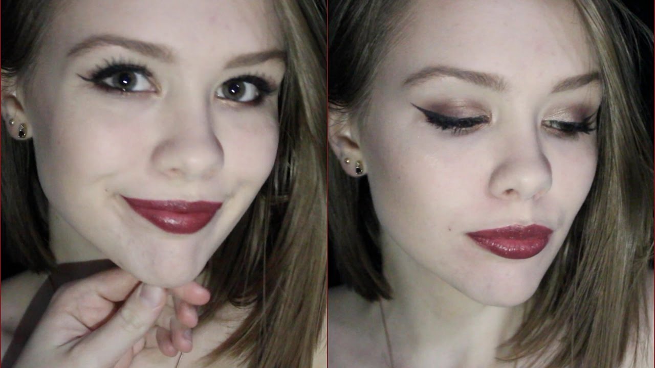 Red and Gold Holiday Makeup Tutorial - YouTube