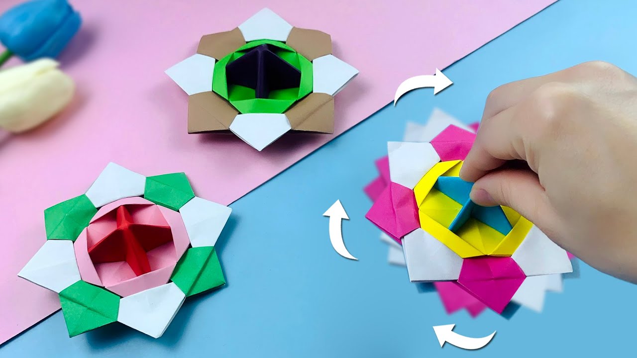 Cách Làm Đồ Chơi Con Quay Bằng Giấy Đơn Giản / DIY Hand Spinner / Sam ...