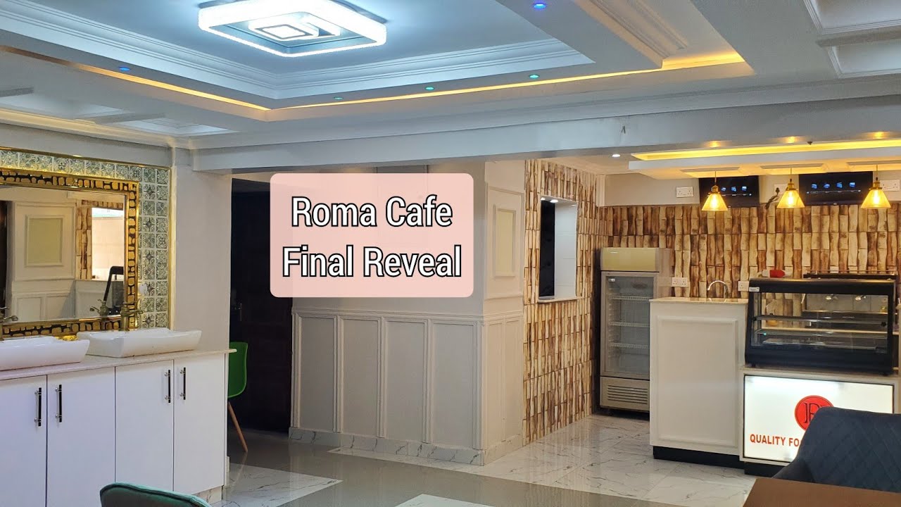 Interior design | Roma cafe final reveal | Restaurant setup | Interior ...