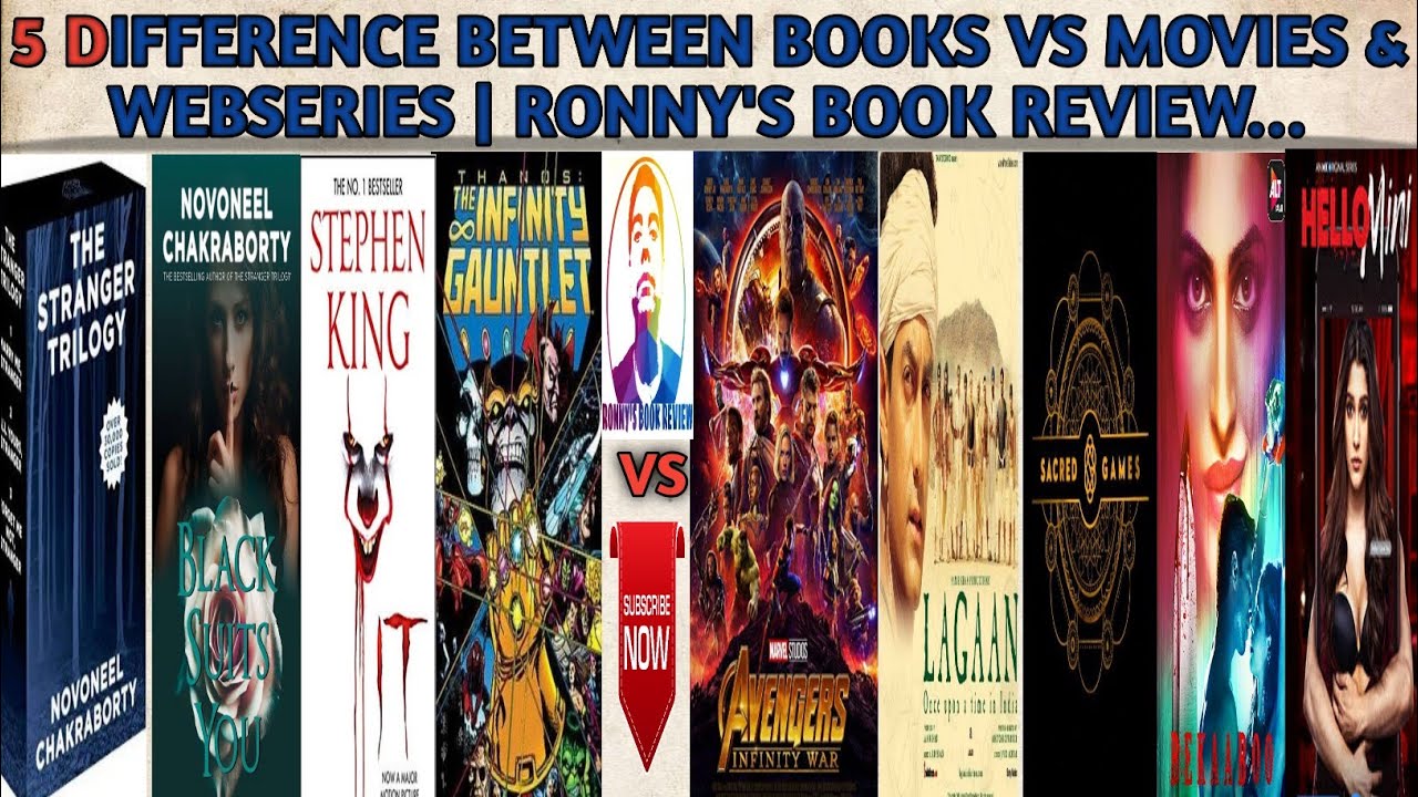 5 DIFFERENCE BETWEEN BOOKS VS MOVIES & WEBSERIES | RONNY'S BOOK REVIEW ...
