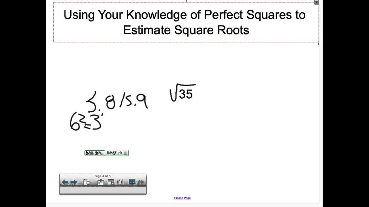 Using Perfect Squares to Estimate Square Roots - YouTube