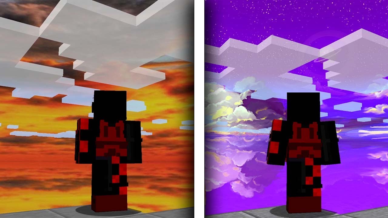 ESTOS SON LOS 2 MEJORES texture pack de CIELOS PARA MINECRAFT 2023💥 ...
