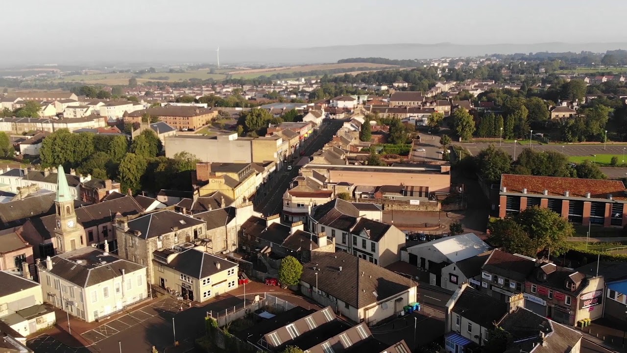 Airdrie town centre One Sunny August morning in 2019 - YouTube