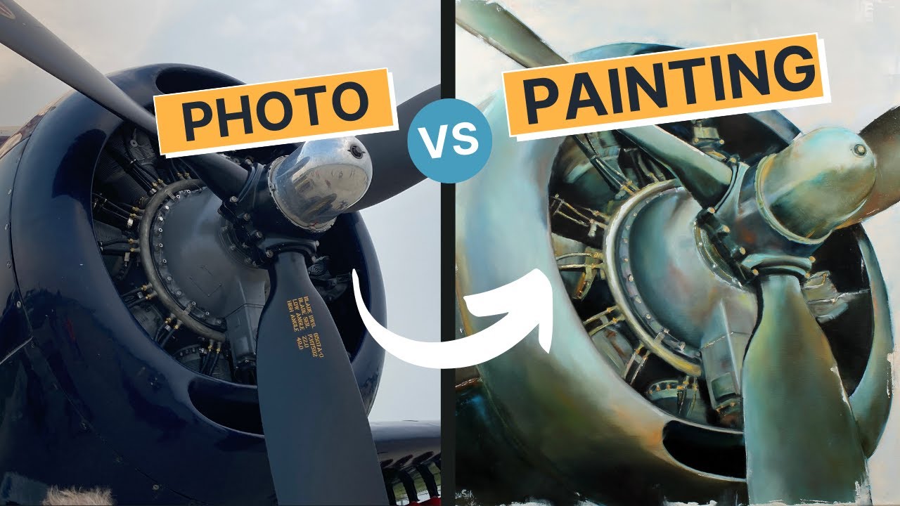 Painting from the Reference | Vintage Plane Propeller Painting - YouTube
