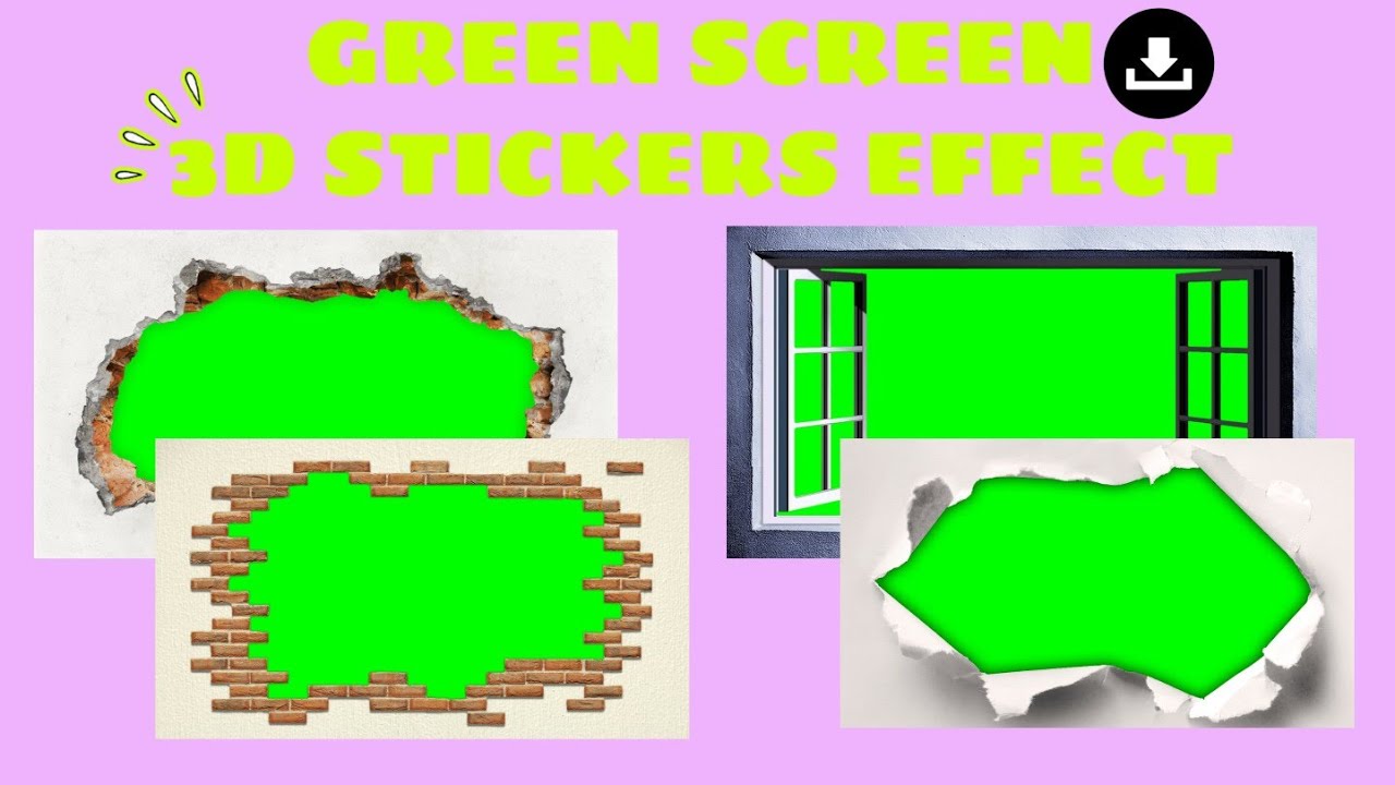 GREEN SCREEN TRANSITIONS | 3D STICKERS EFFECT - YouTube