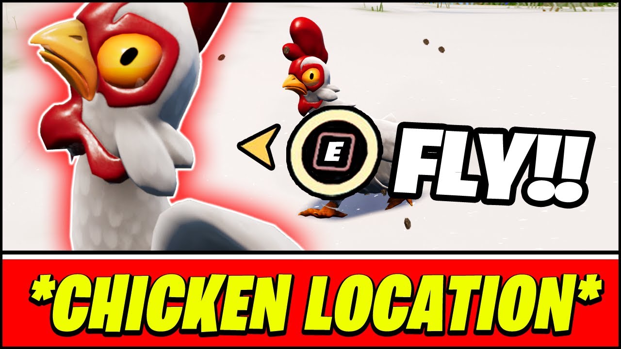 CHICKEN Locations & Fly with a Chicken (Fortnite Winterfest) - YouTube