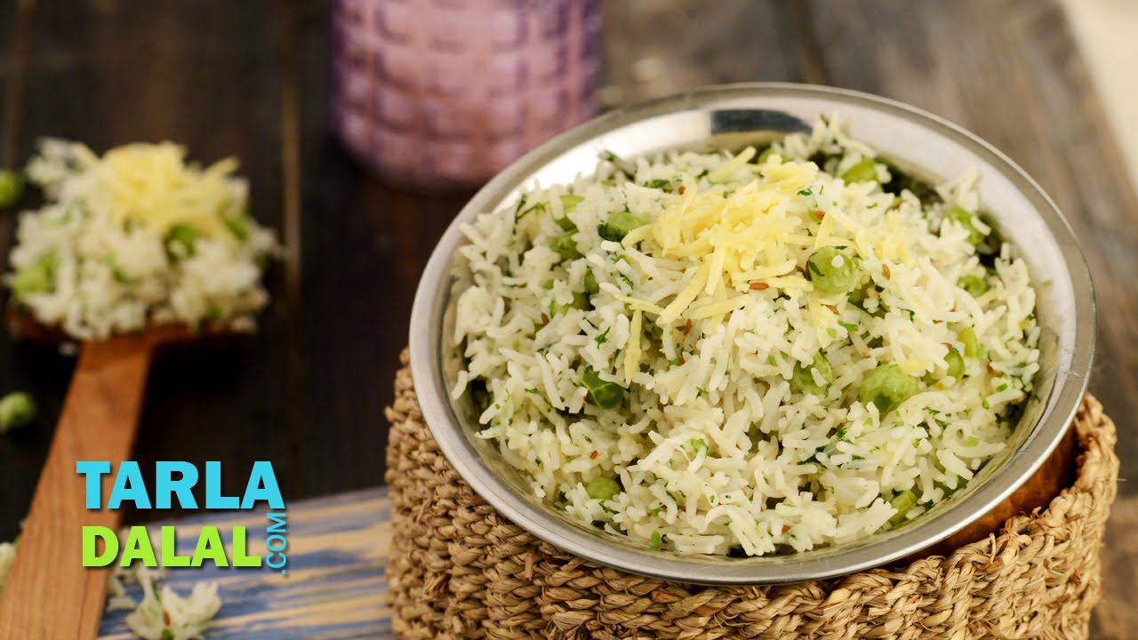 Cheese Onion and Green Peas Pulao Video by Tarla Dalal - YouTube