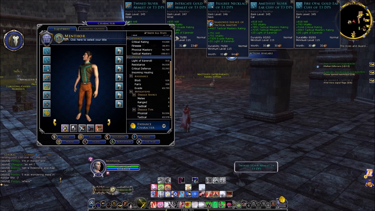 LOTRO Mordor Beta 1 Gear - YouTube