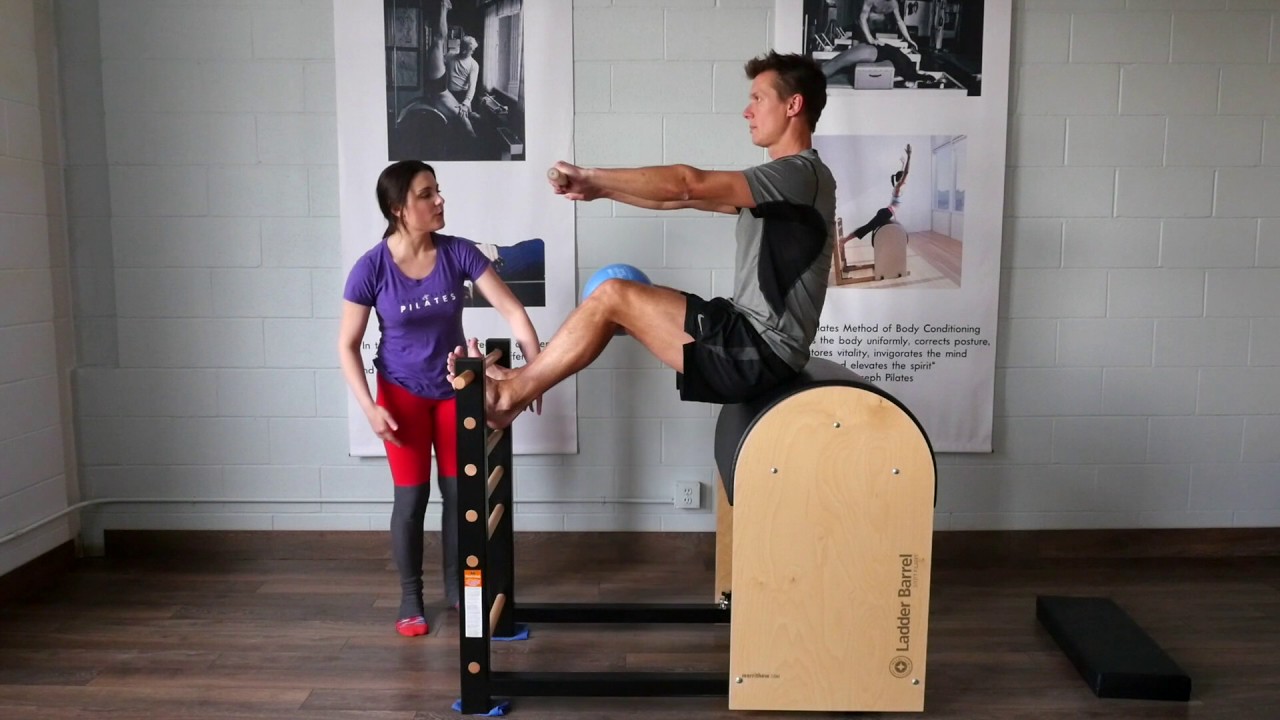 Short Box Round Back exercise on Ladder Barrel. - YouTube