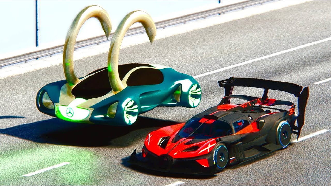 Bugatti Bolide GTR Concept vs Loki's Mercedes Biome at 24 KM Drag Race ...