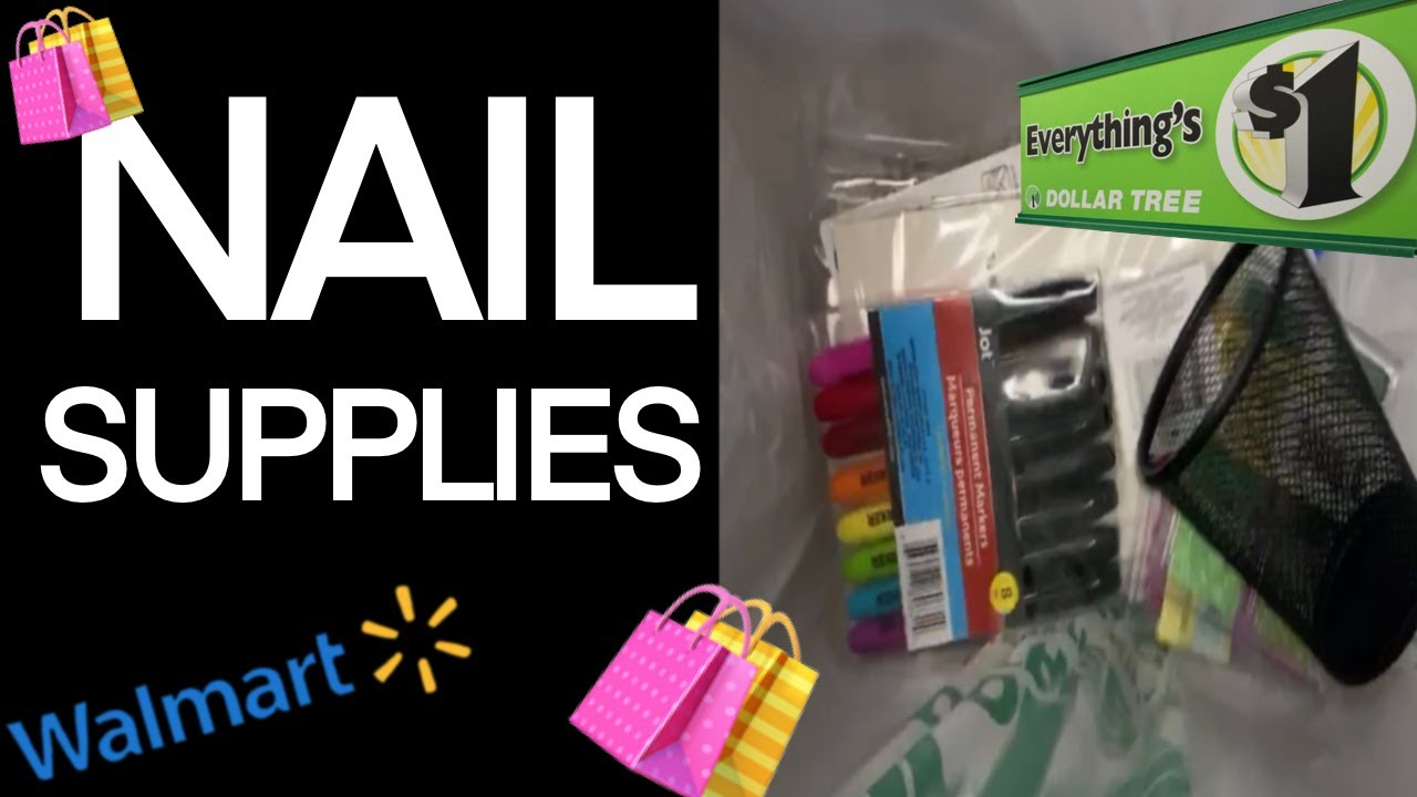 Let's Go Shopping for nail supplies at Dollar Tree and Walmart - YouTube