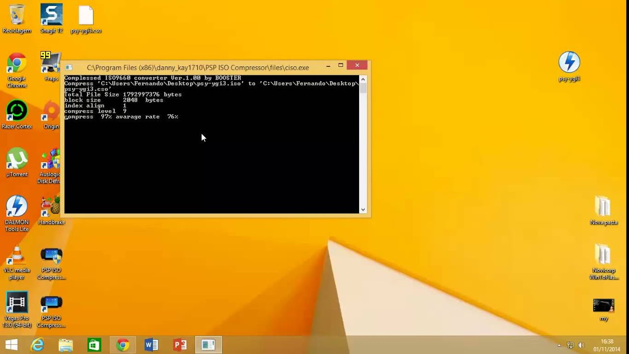 how to compress psp iso games----- easy and fast!!! 2014 - YouTube