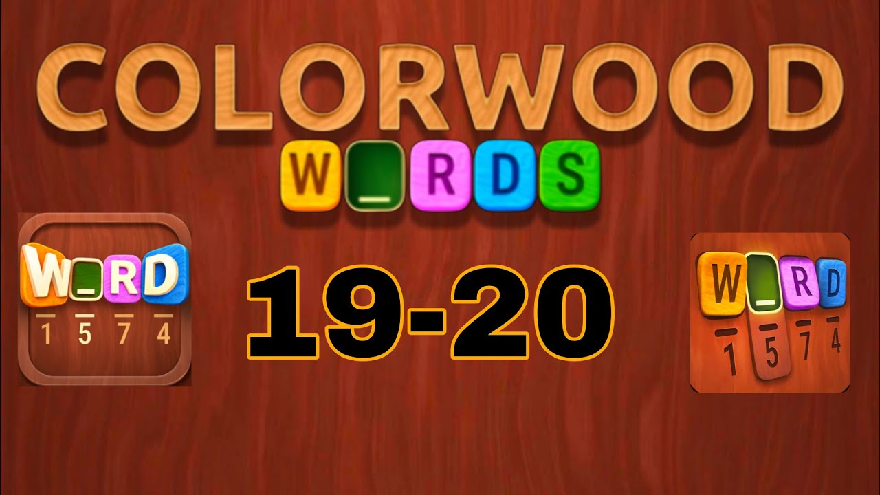 COLORWOOD WORDS Cryptogram level 19 20 - YouTube