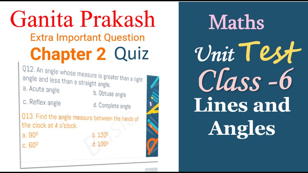 Ganita Prakash Class 6 Math Chapter 2 Lines and Angles Important ...