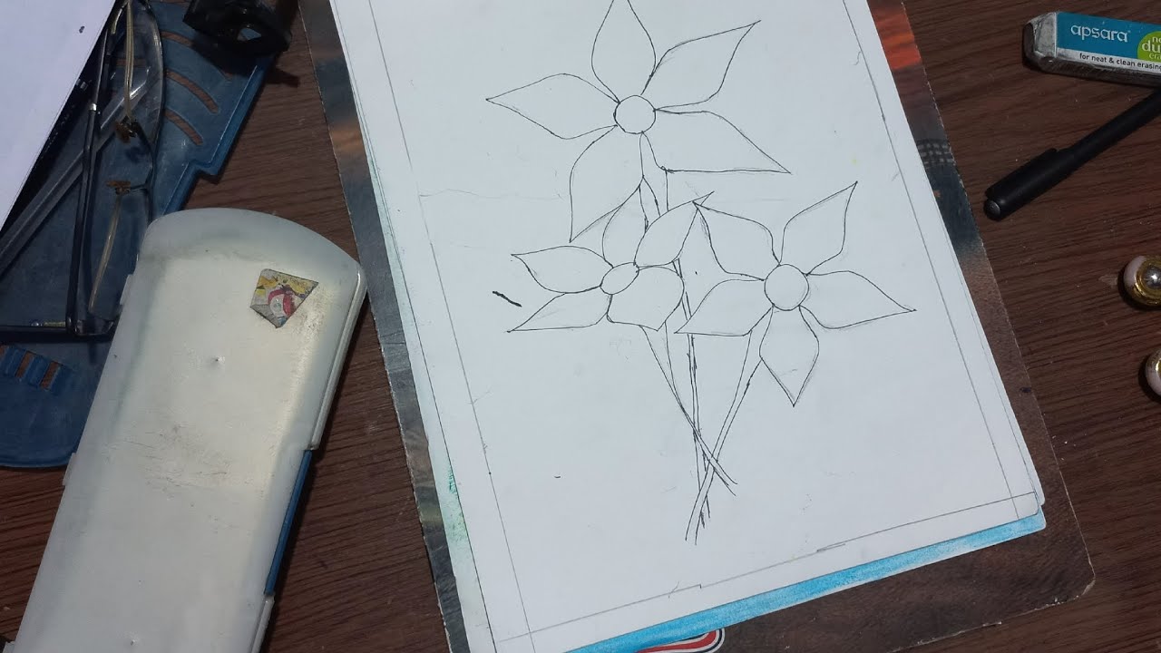 flowers drawing tutorialflowers drawing tutorial || easy flower drawing ...