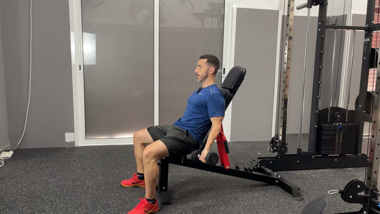 CURL DE BICEPS BANCO INCLINADO - YouTube