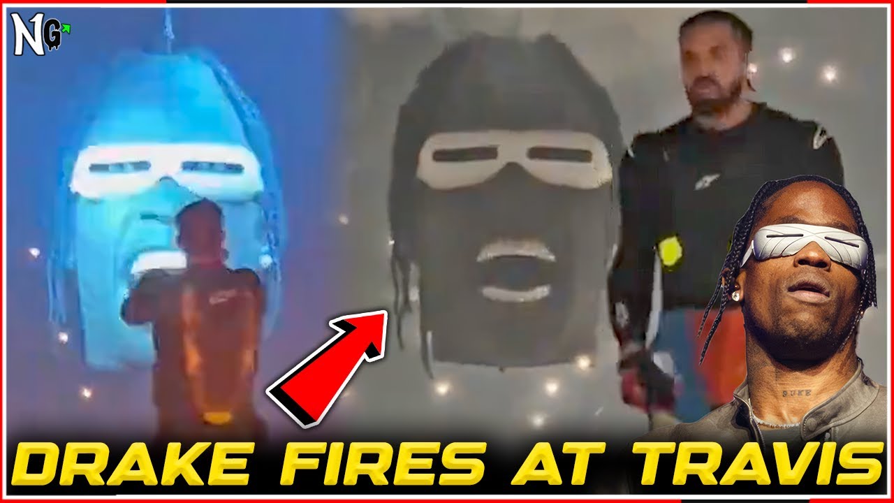 Drake LIGHTS Travis Scott Dummy on FIRE at his Concert after Travis ...