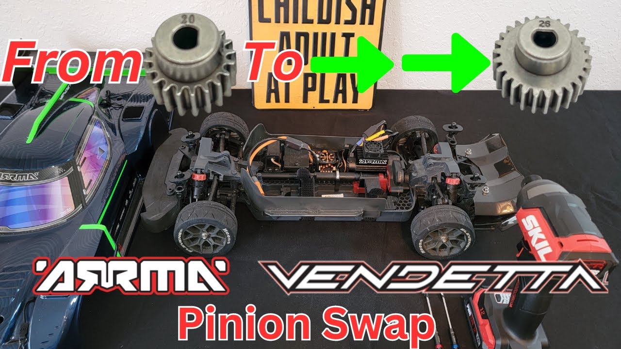 Pinion Gear Swap Tutorial for Your Arra Vendetta #arrma #tutorial #rc - YouTube
